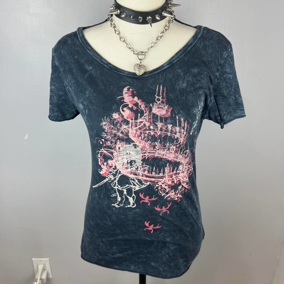 Other | Tops | Cyber Y2k Grey Top Has | Poshmark
